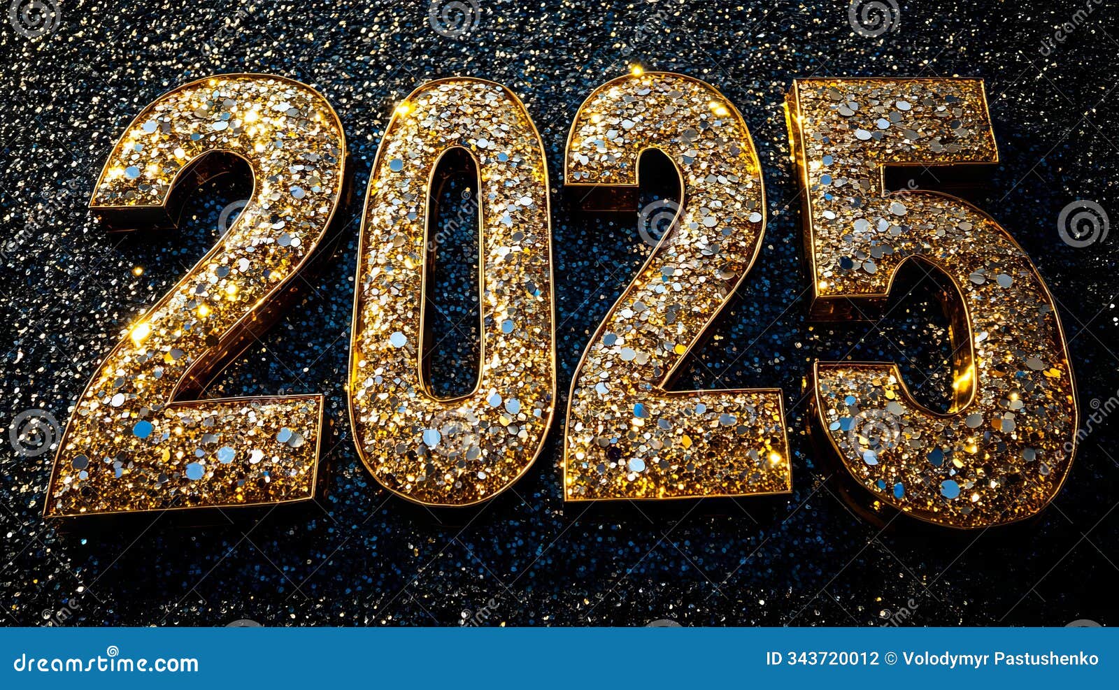 A Number of Gold Numbers on a Black Surface Stock Photo - Image of ...