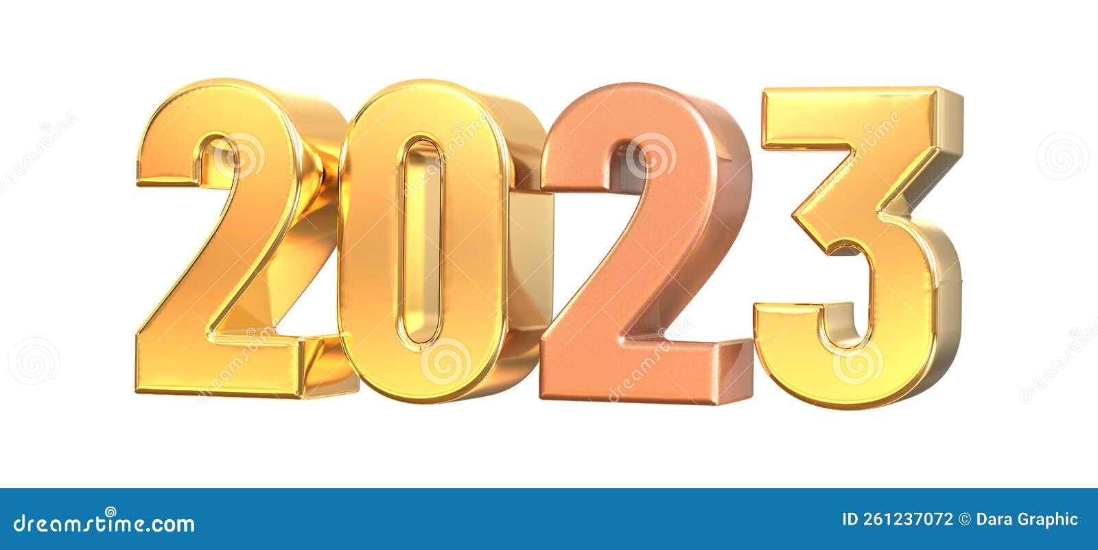 Number 2023 gold render stock photo. Illustration of currency - 261237072