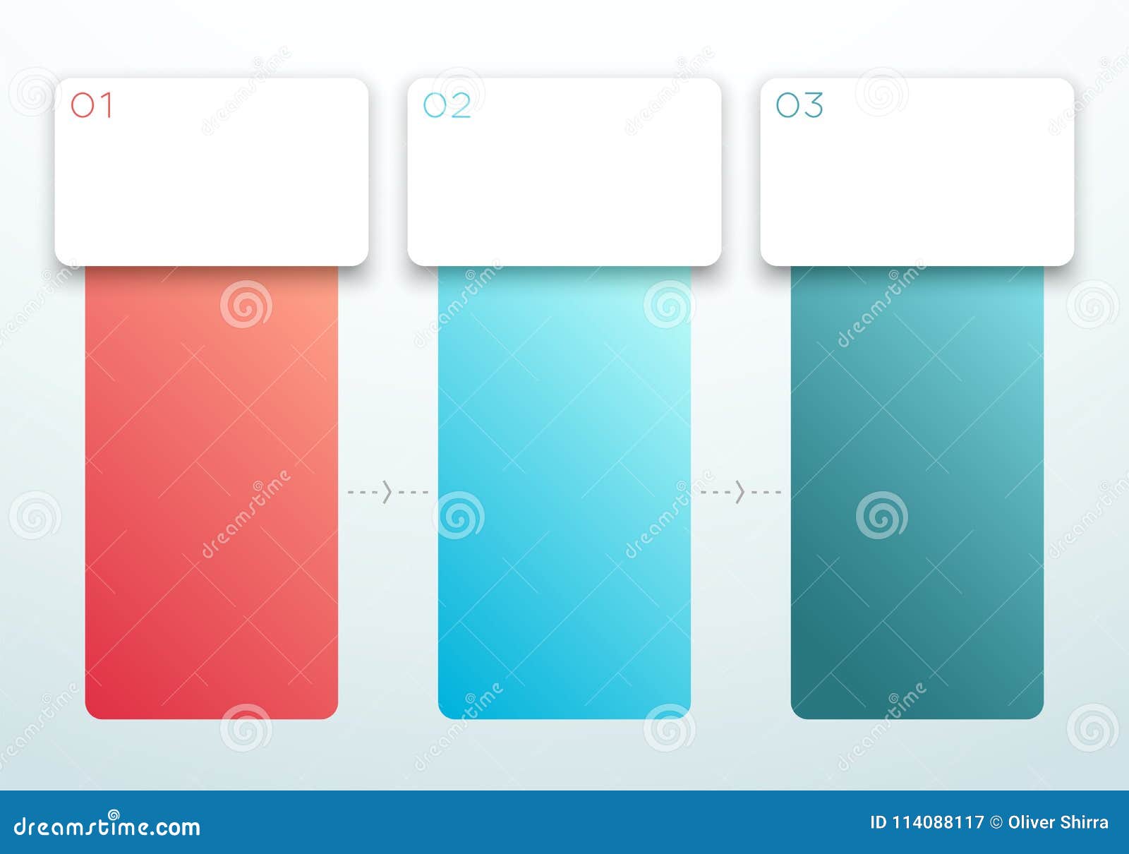 Number 1, 2, 3 Gradient Vertical Textbox Set Vector Stock Vector - Illustration of flow, color ...