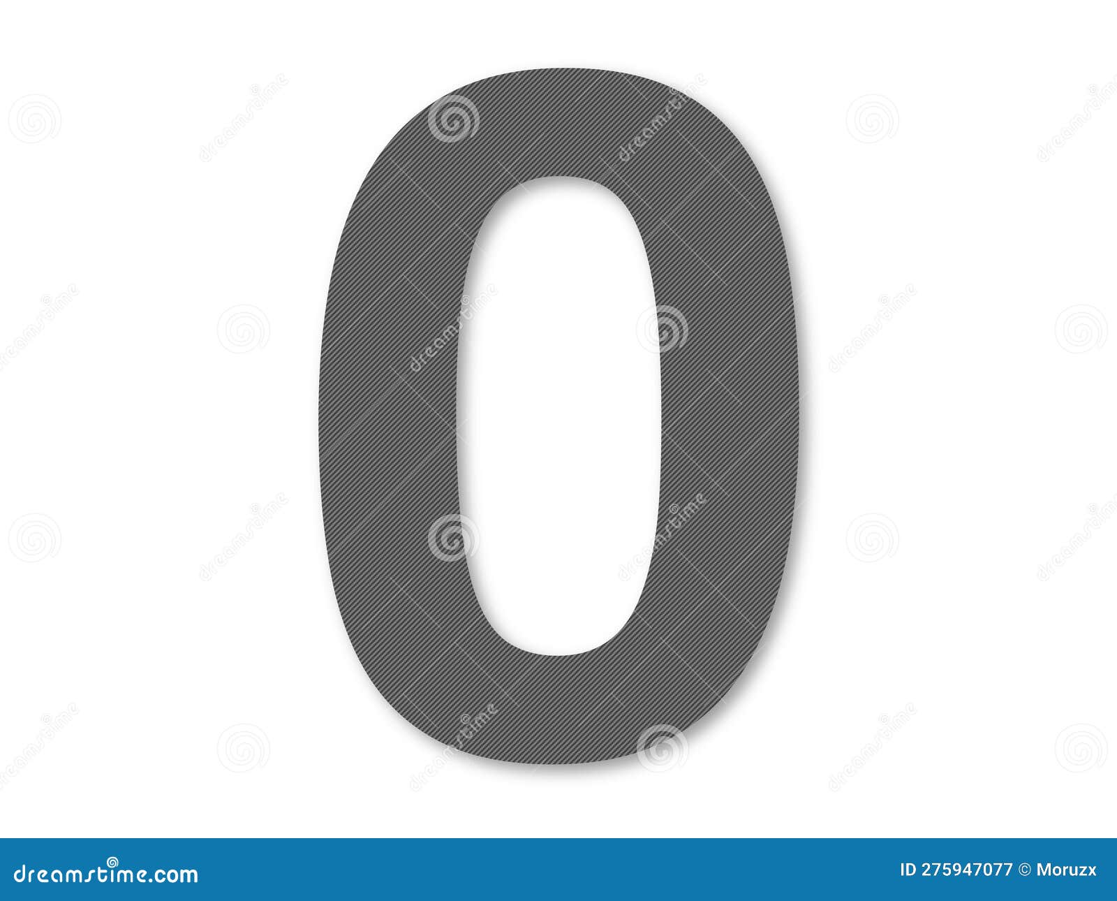 Number 0, Grey, Isolated on White Background Stock Illustration ...