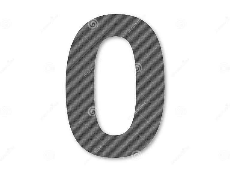 Number 0, Grey, Isolated on White Background Stock Illustration ...