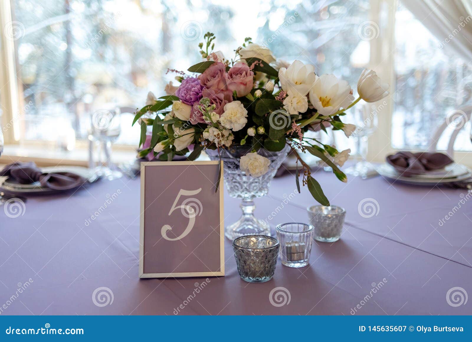 Number of a Guest Table. Wedding Table Stock Image - Image of country ...