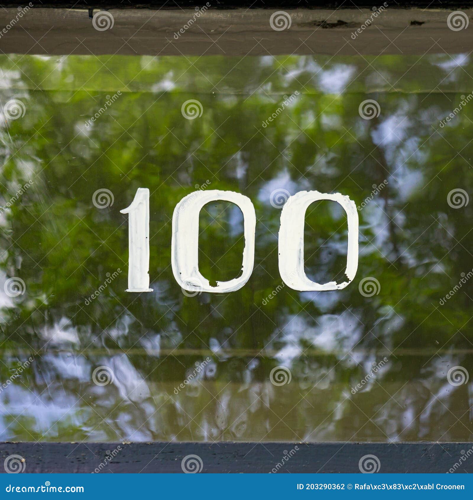 House number 100 stock photo. Image of address, sign - 203290362