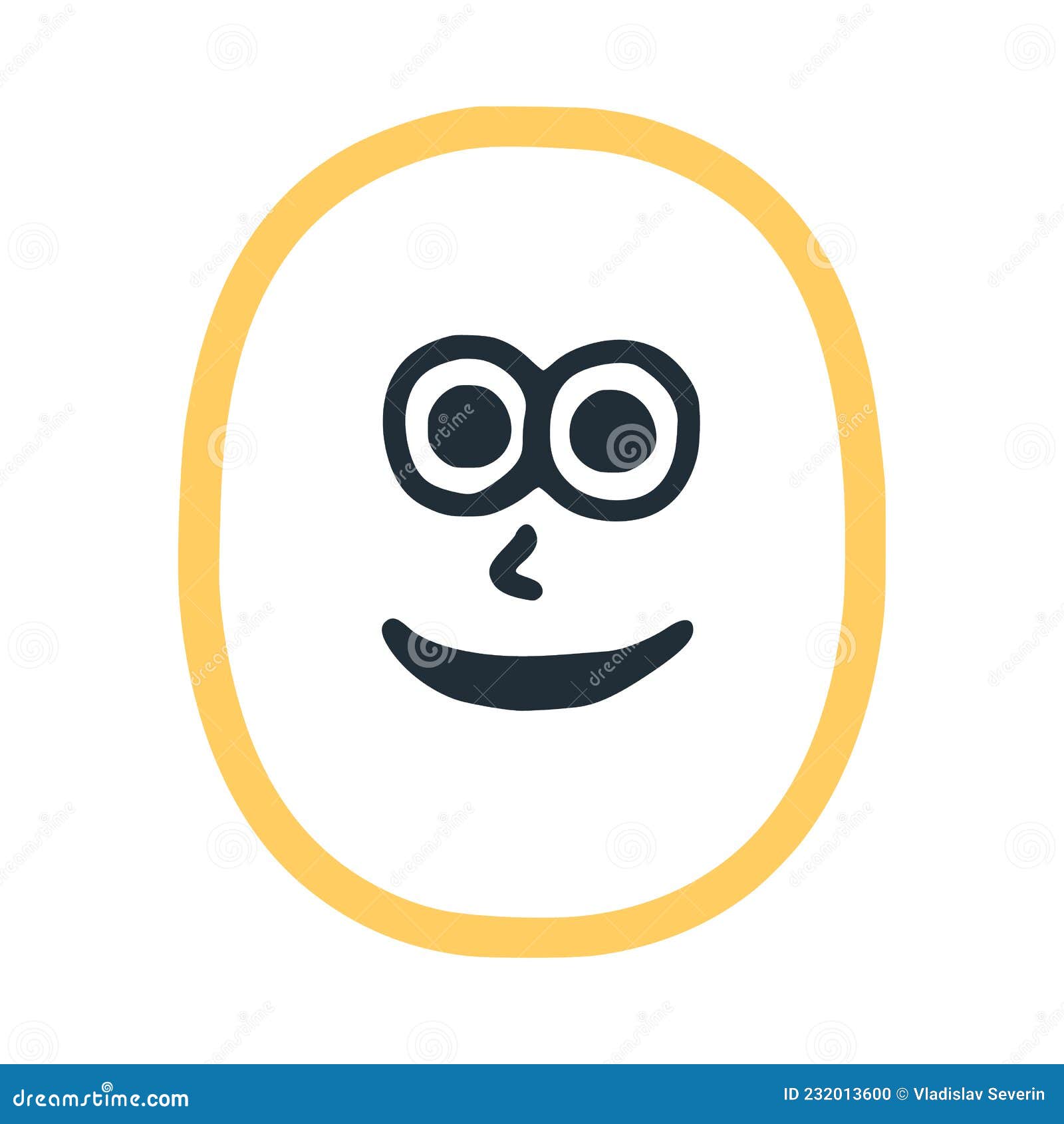 Number 0 Happy Eccentric Smiling Character Stock Vector - Illustration ...