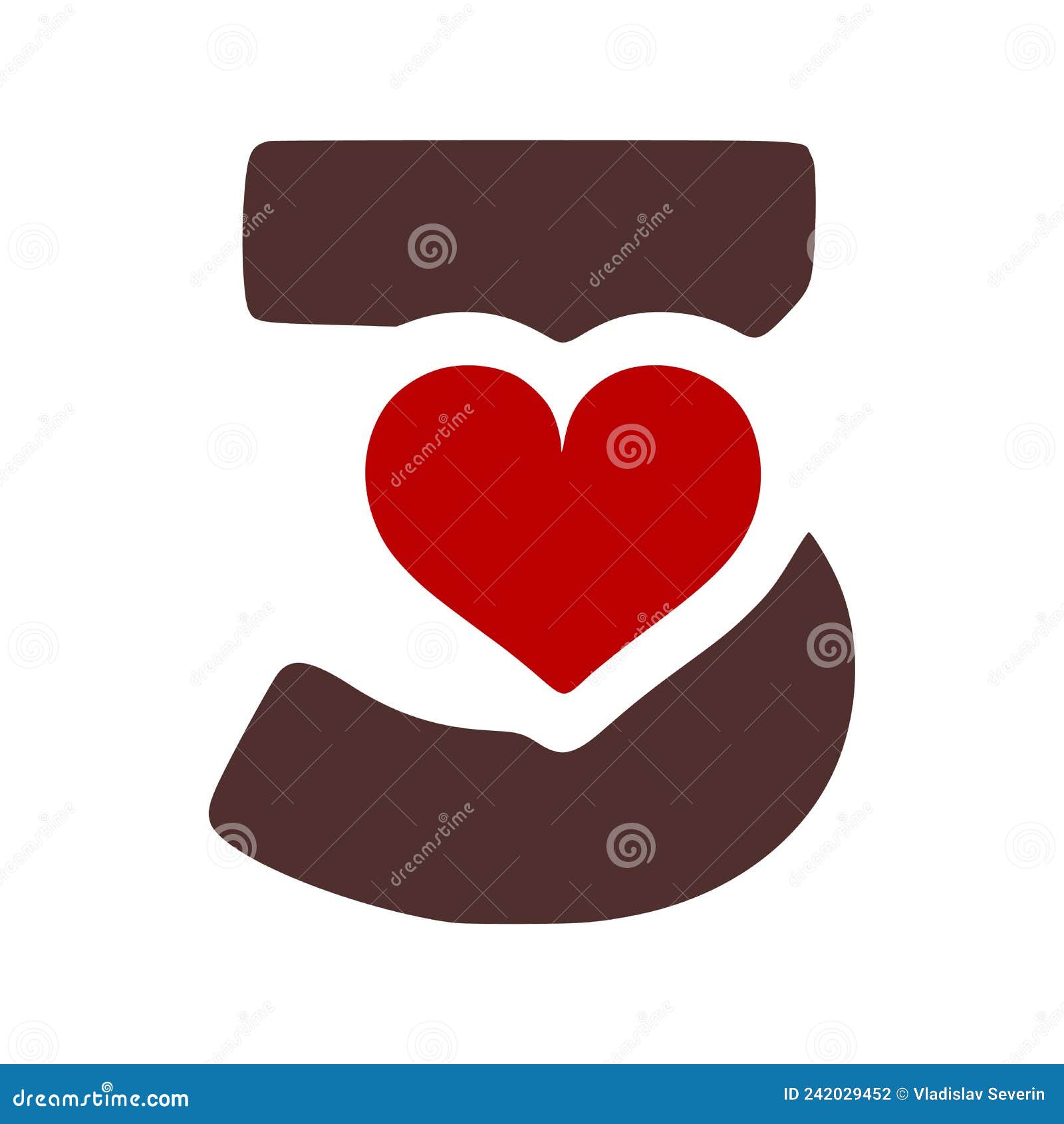 Number 3 with Heart Symbol Doodle Icon Stock Vector - Illustration of ...