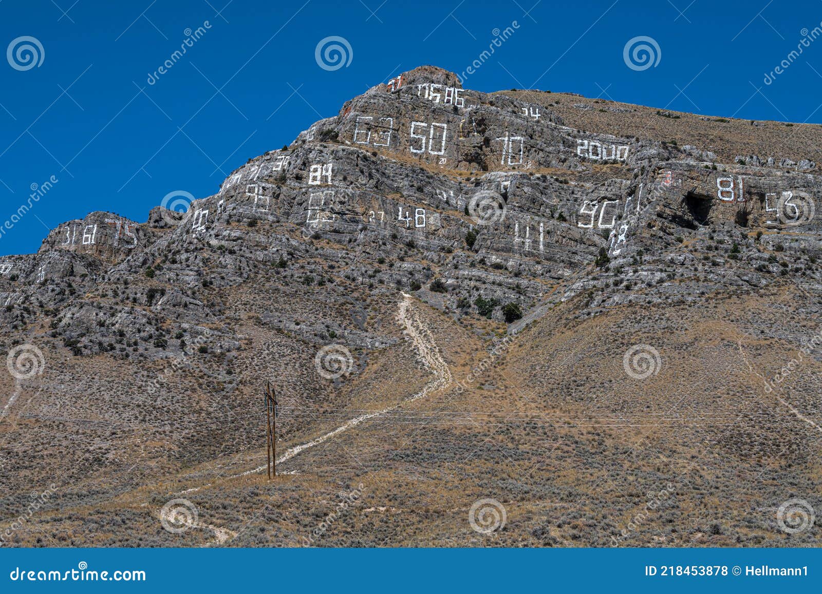 The Number Hill stock photo. Image of high, empty, travel - 218453878