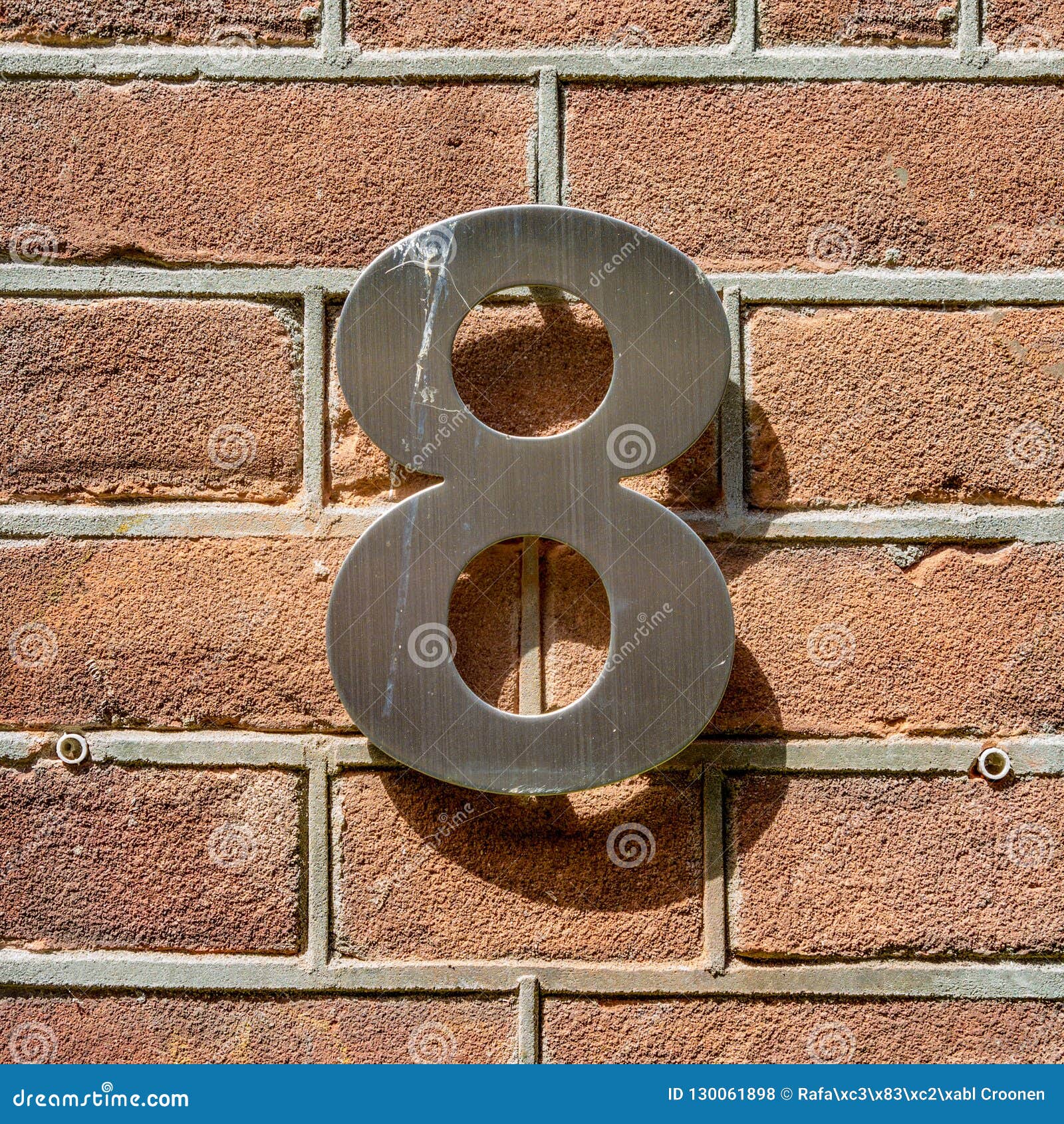 House number 8 stock photo. Image of object, endless - 130061898