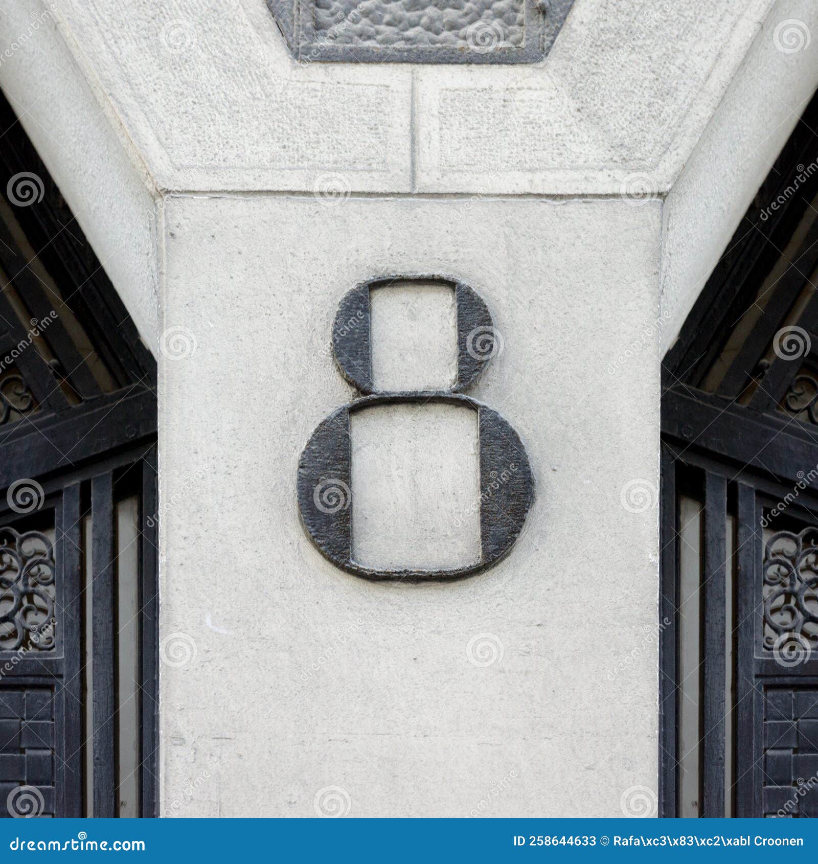 House number 8 stock image. Image of type, figure, object - 258644633