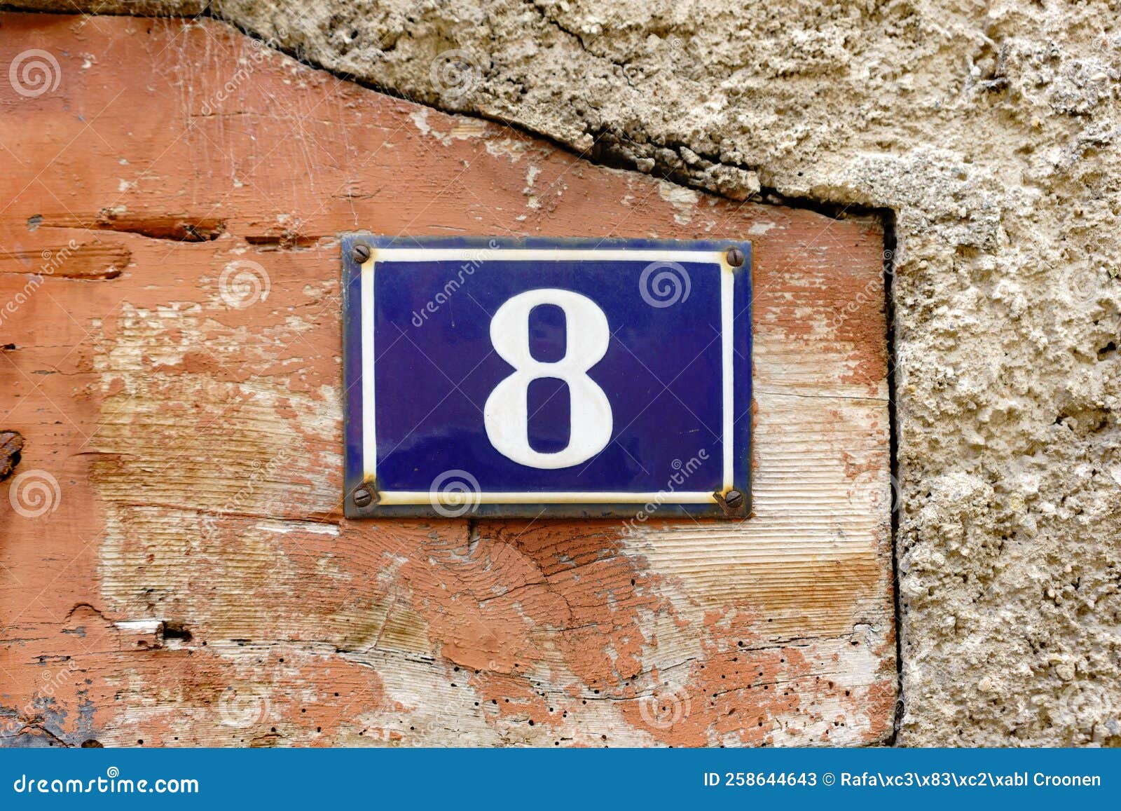 House number 8 stock image. Image of frame, ornament - 258644643