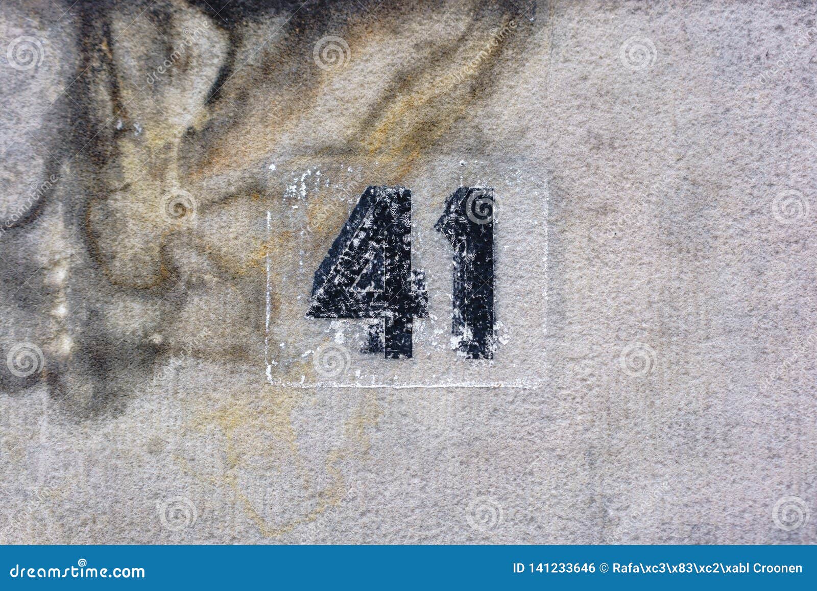 House Number 41 stock photo. Image of double, font, prime - 141233646