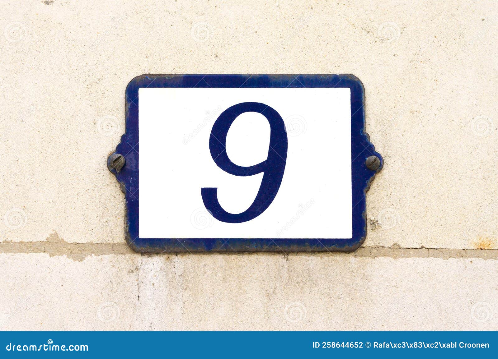 House number 9 stock photo. Image of ornament, outside - 258644652