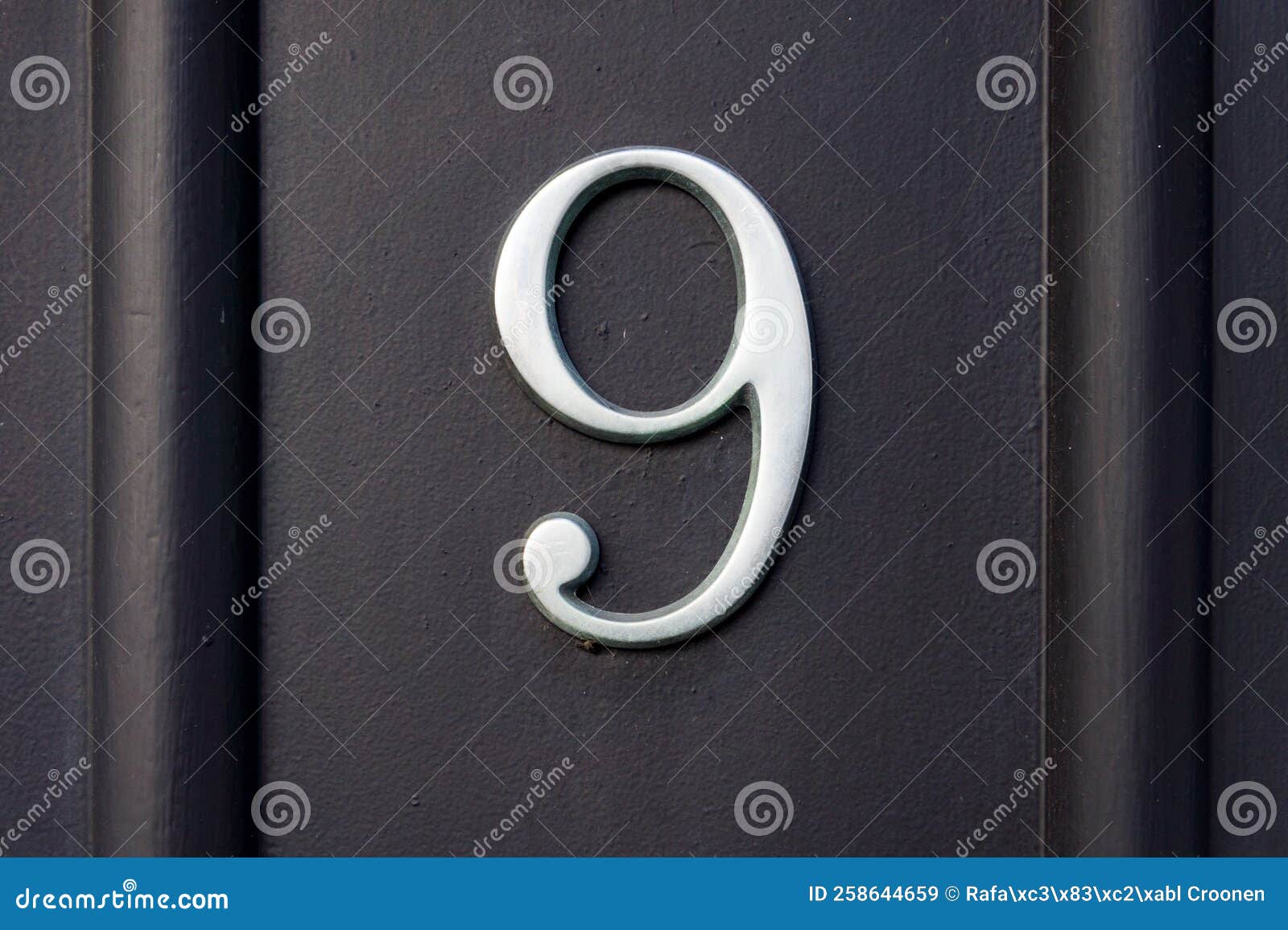 House number 9 stock image. Image of digit, sign, amount - 258644659
