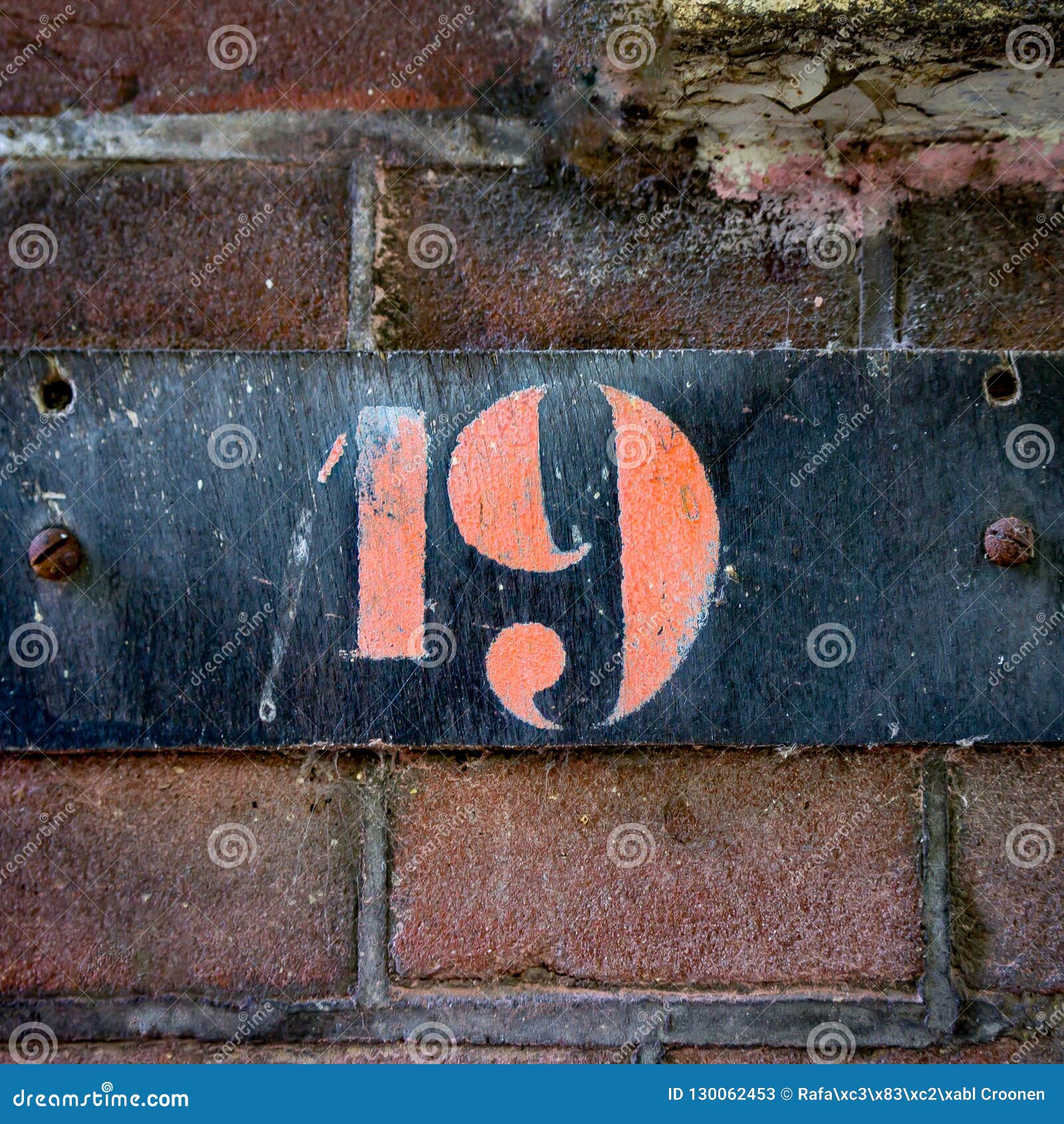 House number 19 stock image. Image of prime, design - 130062453