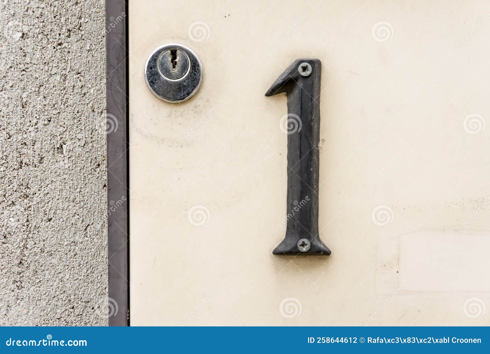 House number 1 stock photo. Image of number, signage - 258644612