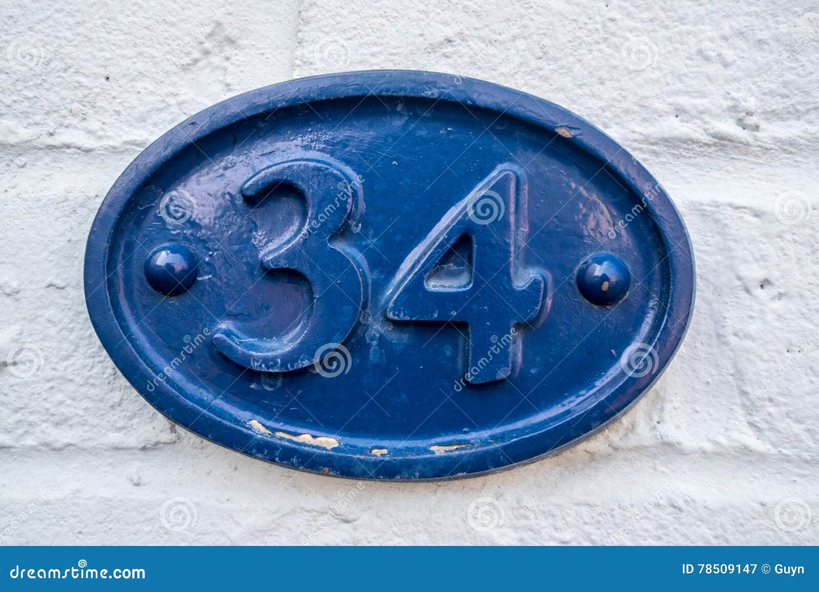 Number 34 stock image. Image of address, house, paint - 78509147