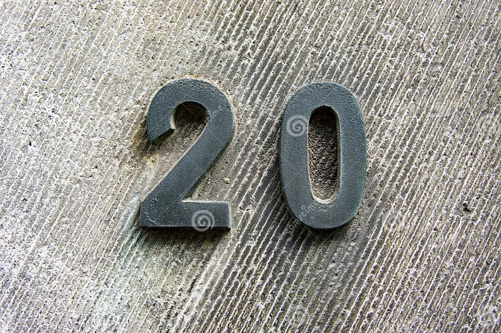 House number 20 stock image. Image of typeface, twenty - 130062469