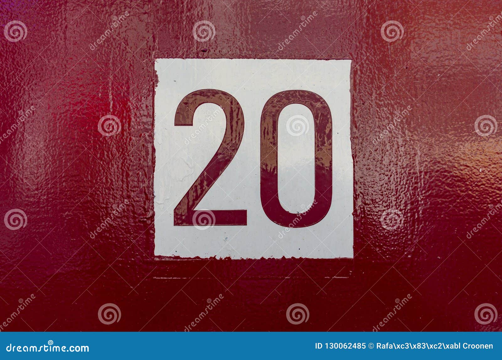 House number 20 stock image. Image of type, house, painted - 130062485