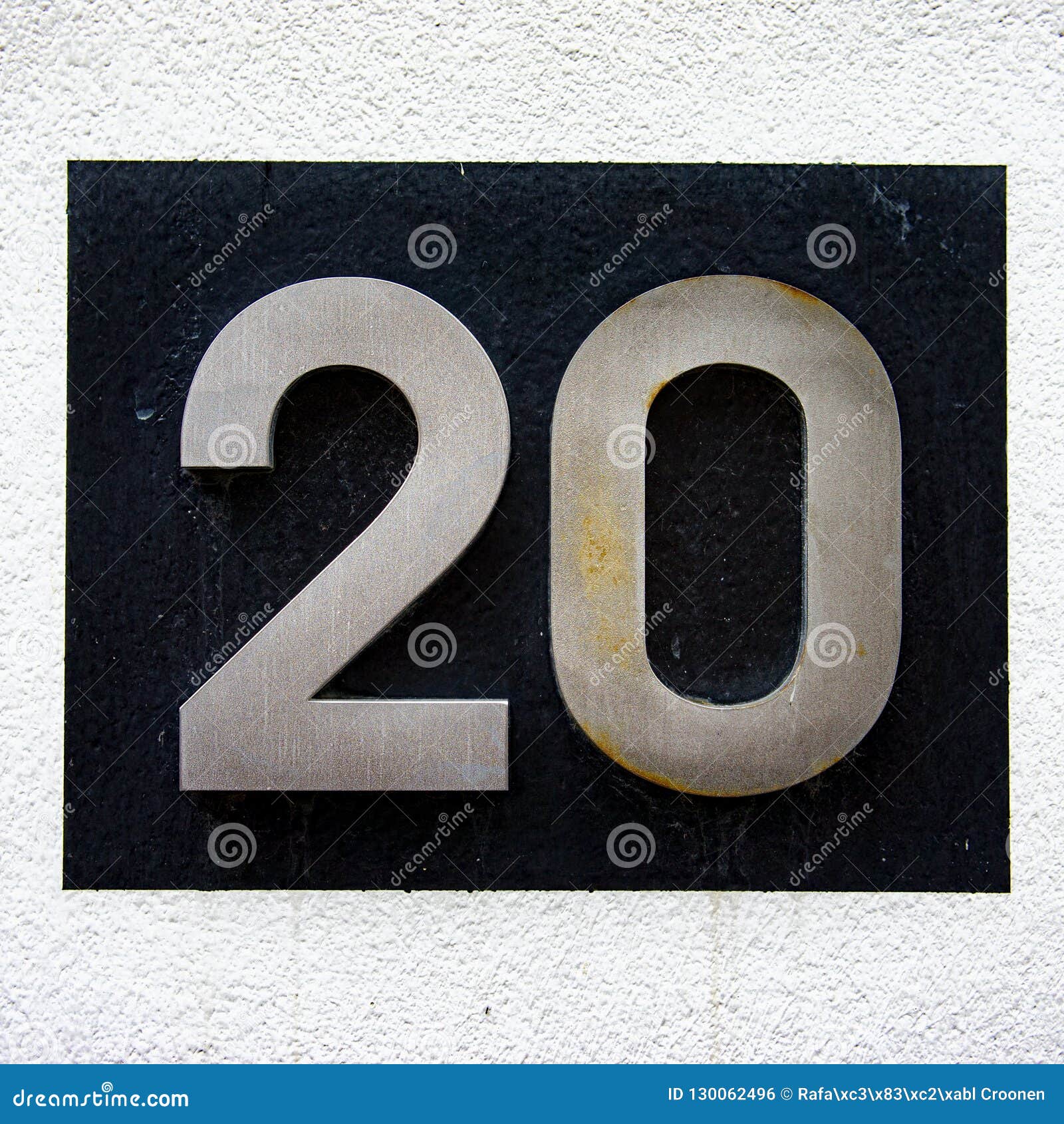 House number 20 stock photo. Image of square, rectangle - 130062496