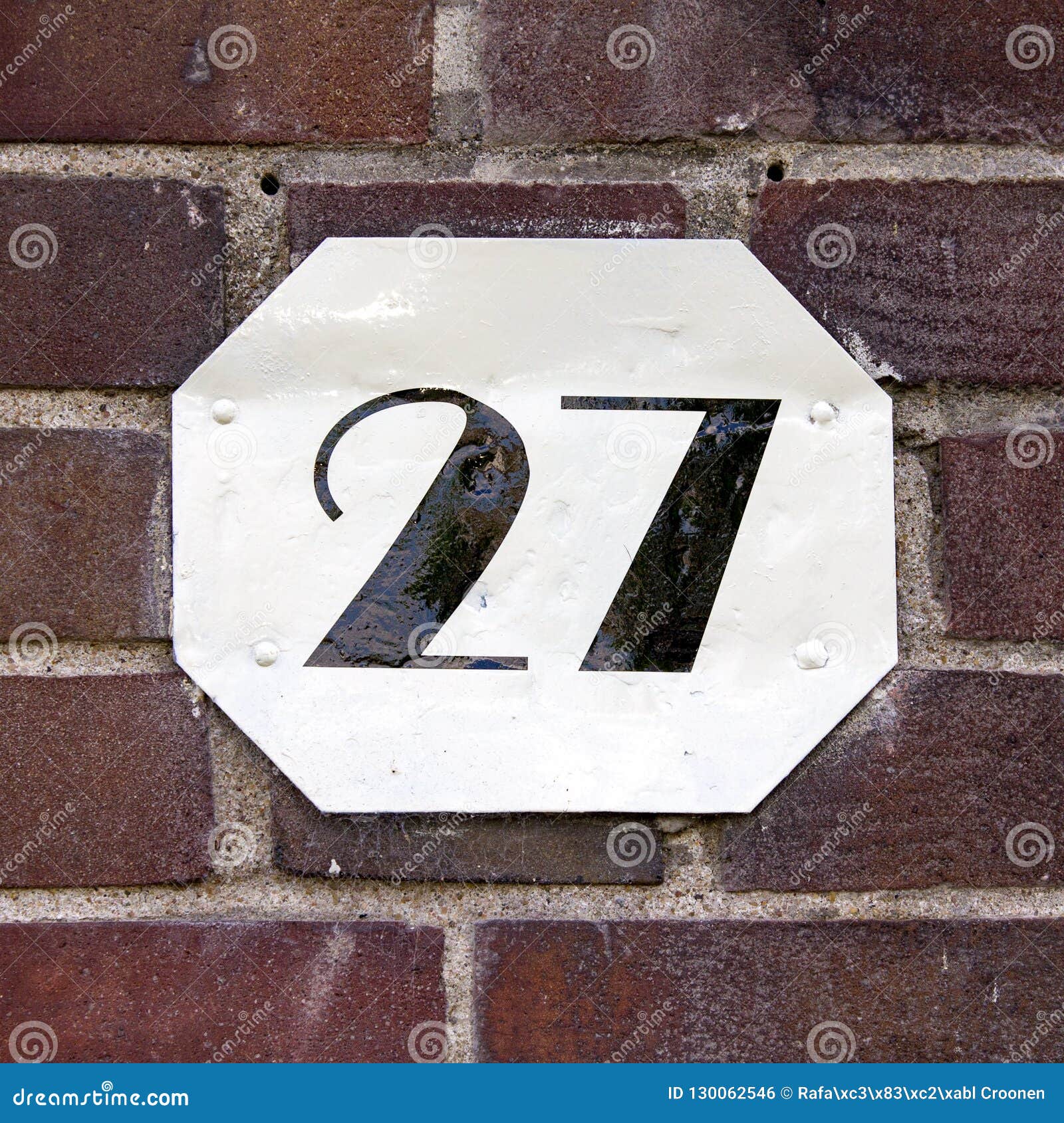 House number 27 stock photo. Image of nouveau, placard - 130062546