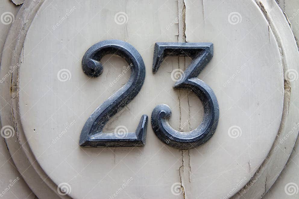 House Number 23 stock image. Image of ornament, outside - 141233595