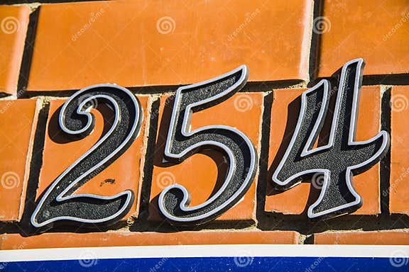 Number 254 stock photo. Image of doorway, object, structure - 46055966