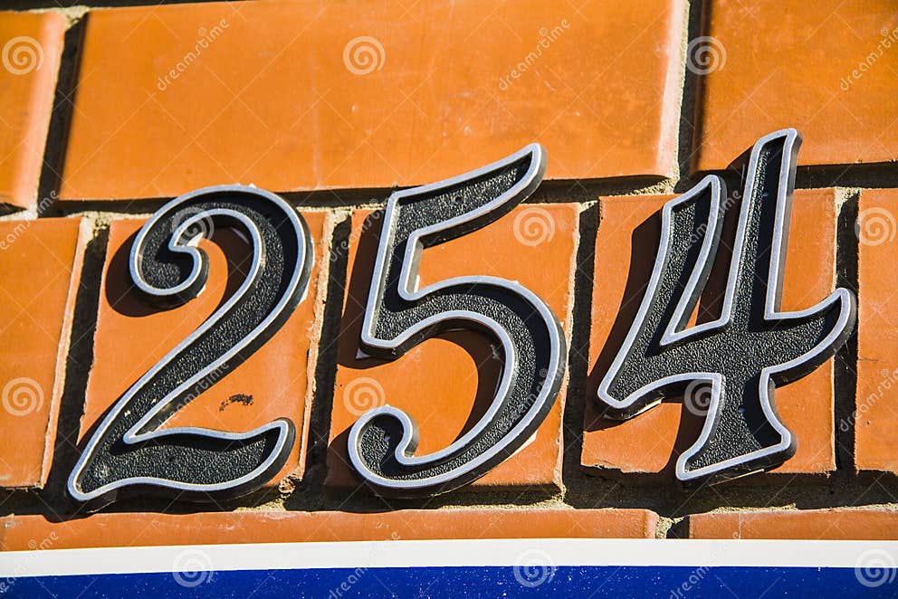 Number 254 stock photo. Image of doorway, object, structure - 46055966