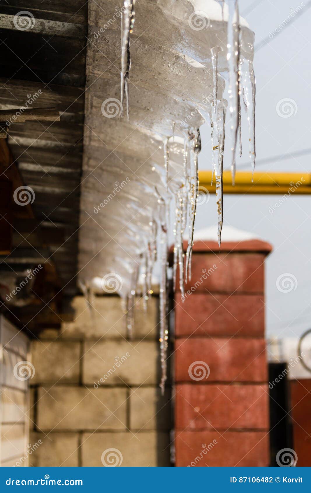 Number of icicles stock photo. Image of sharp, beauty - 87106482