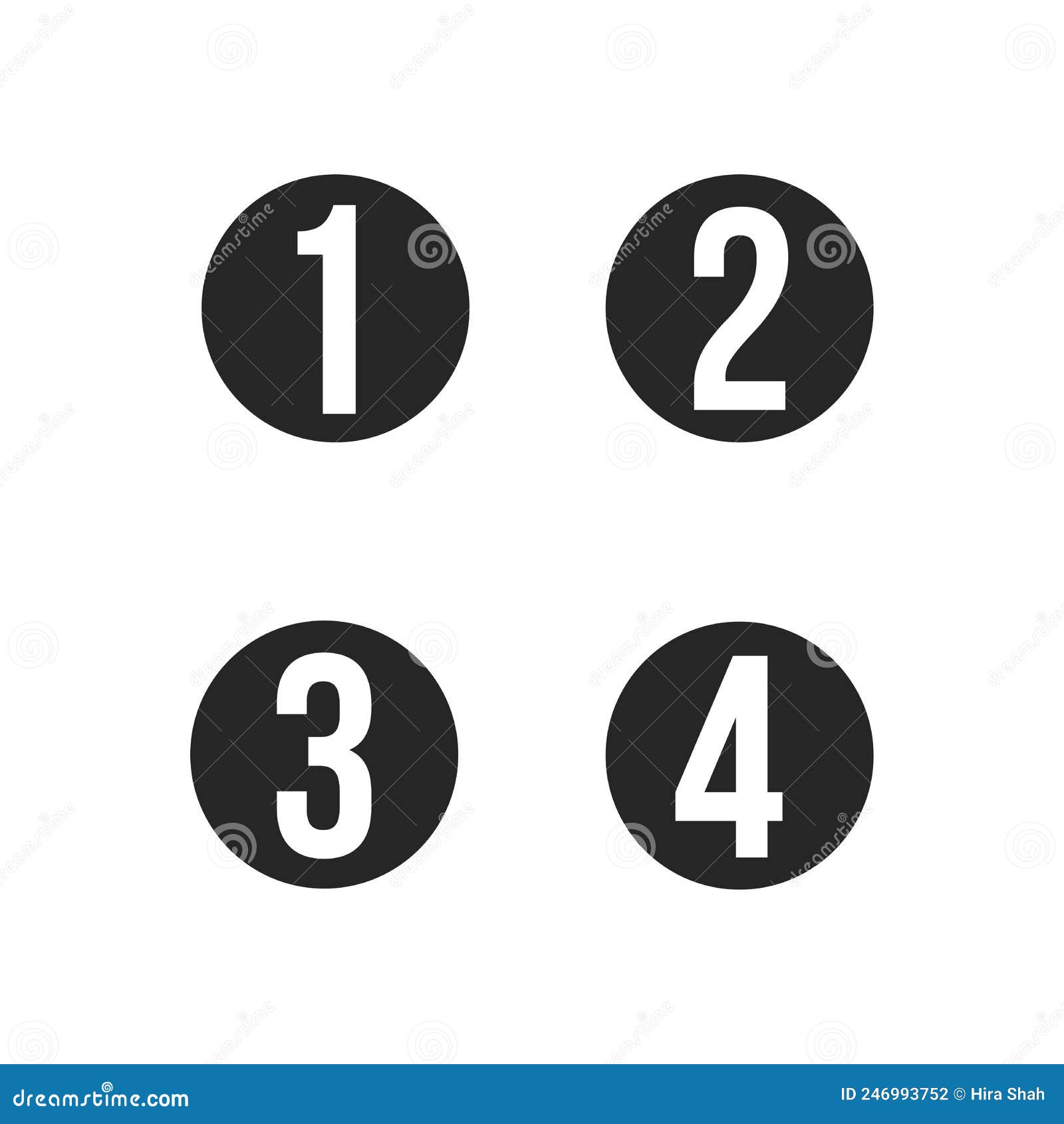 Number 1234 Icon Logo Design Vector Template. Red And Black Number 1234 ...