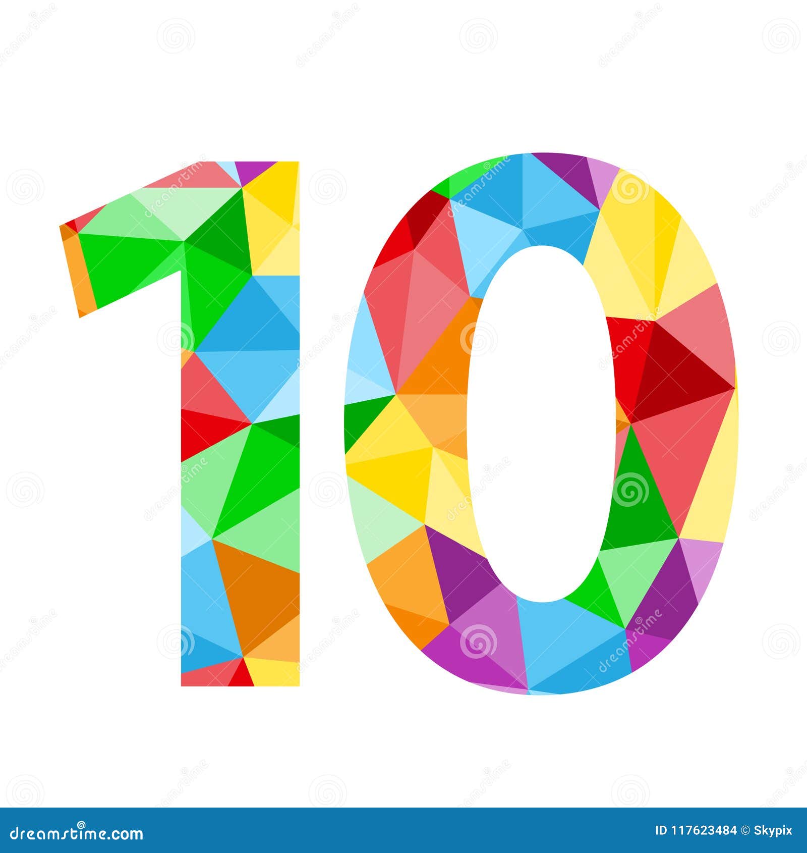 Number 10 Icon with Colorful Polygon Pattern Stock Vector ... Number 10 Icon with Colorful Polygon Pattern Stock Vector ...