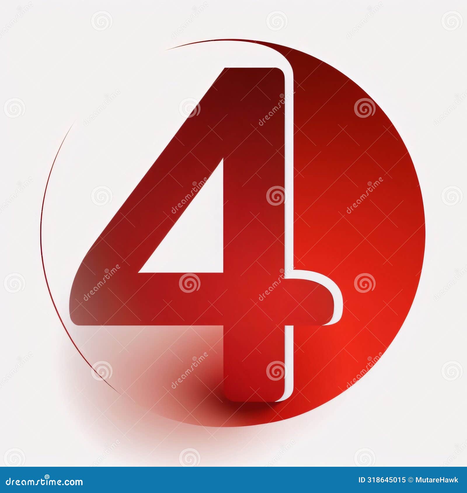 Number 4 Icon Design Template Elements. Vector Illustration Stock ...