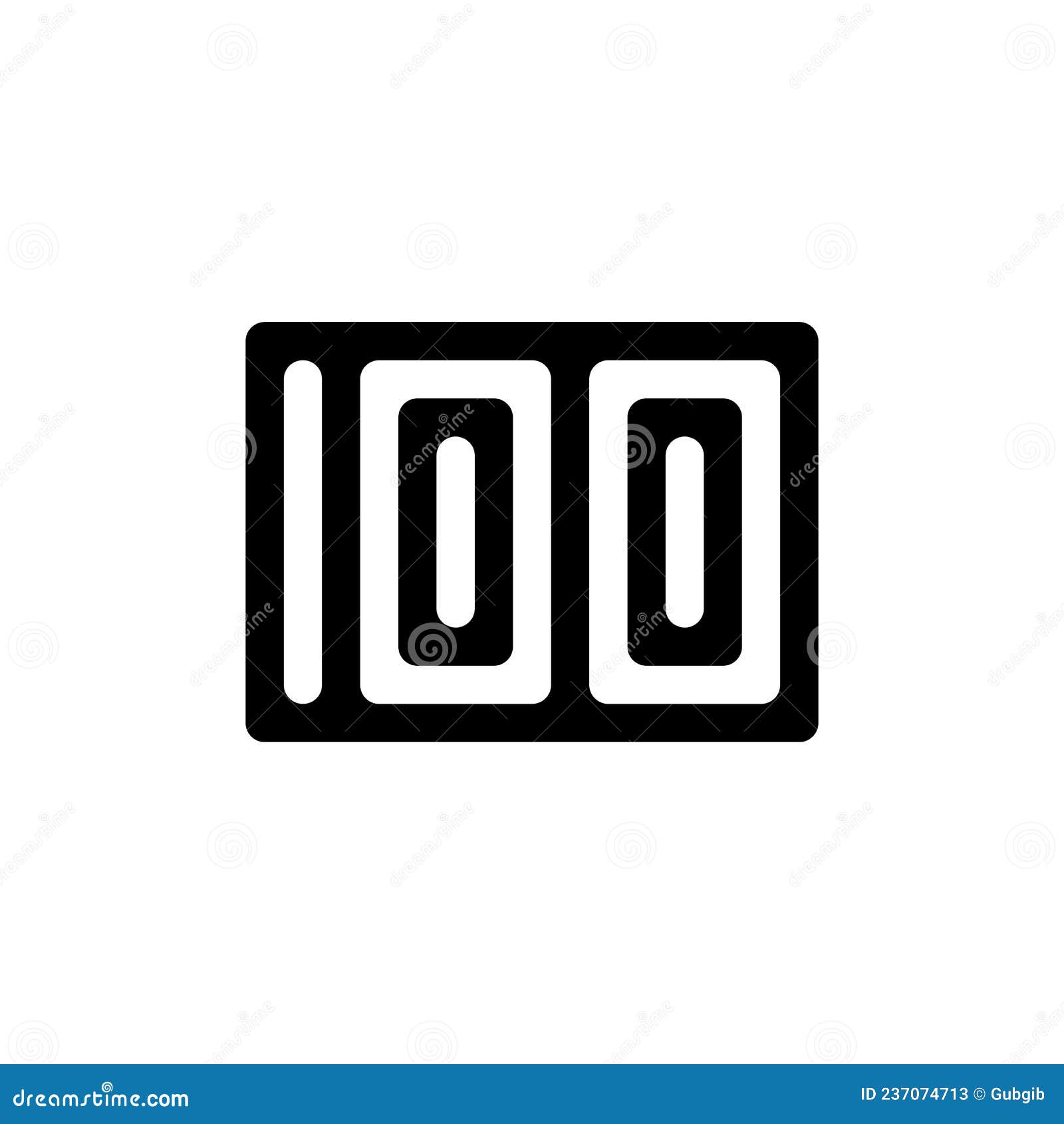Number 100 icon design stock vector. Illustration of vector - 237074713