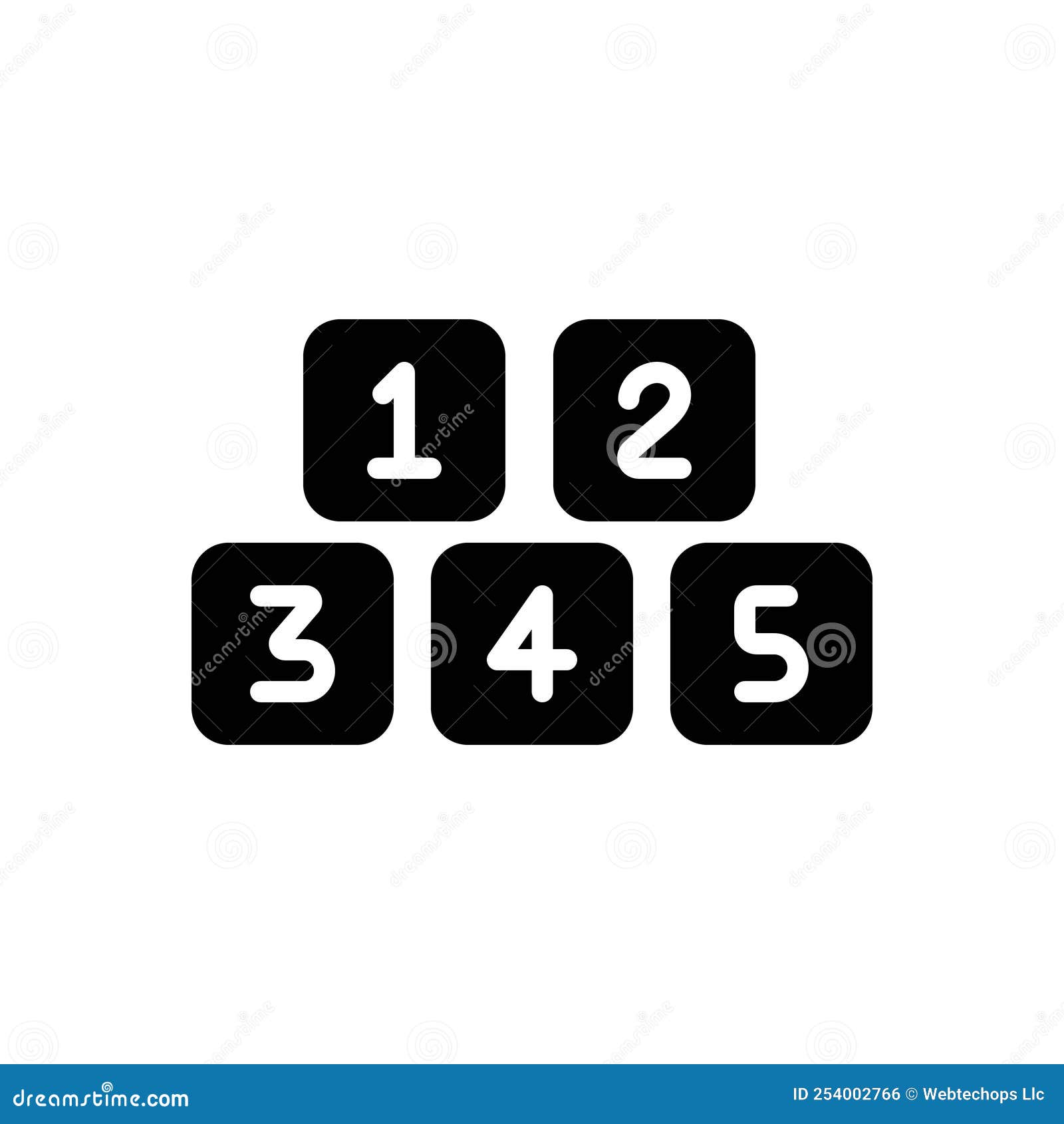 Black Solid Icon for Number, Digit and Count Stock Illustration ...