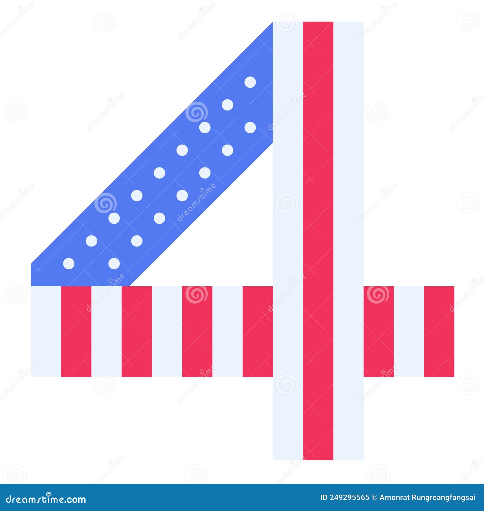 Number 4 Icon, Fourth of July Related Vector Stock Vector ...