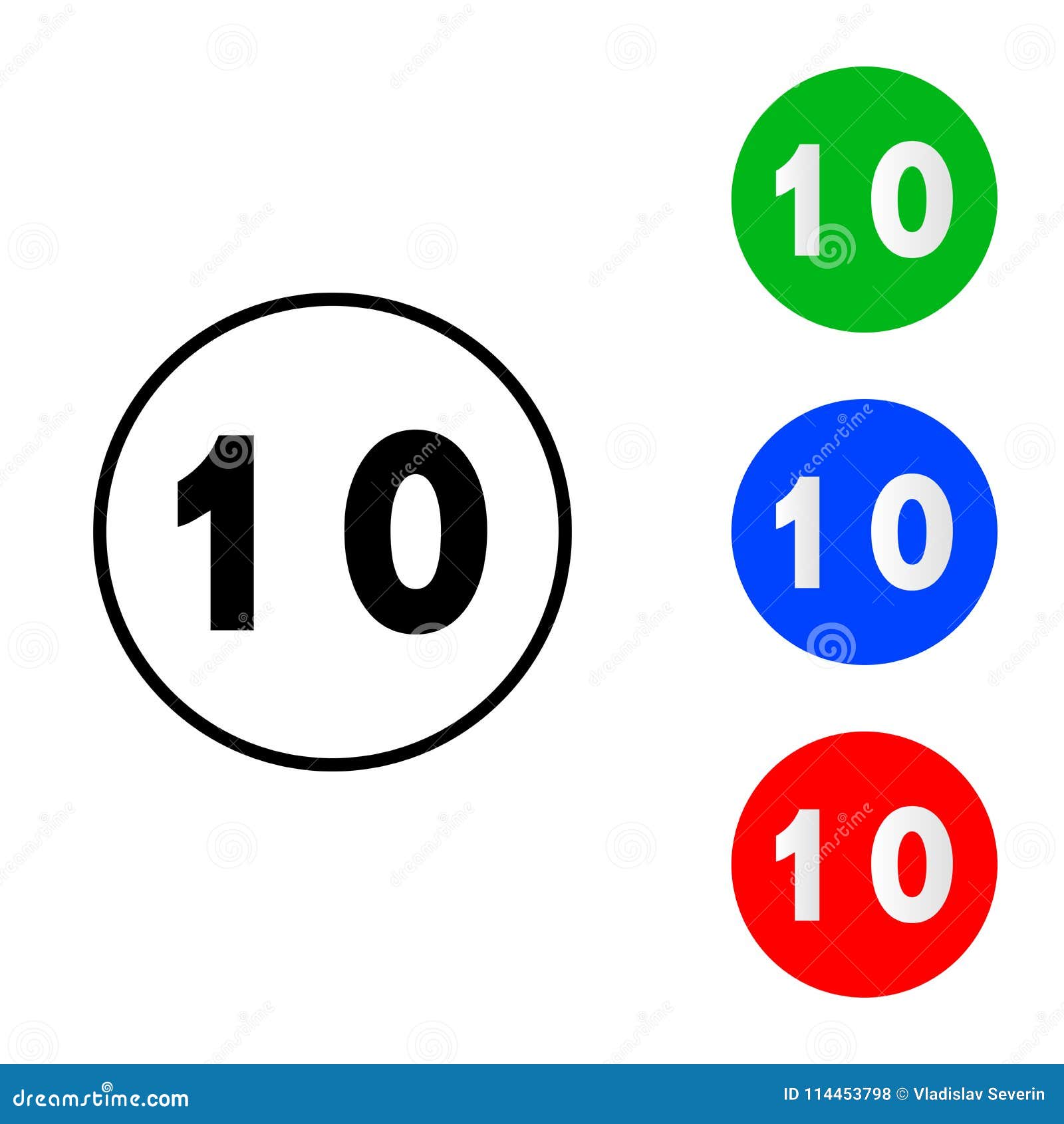Number 10 icon stock illustration. Illustration of round - 114453798