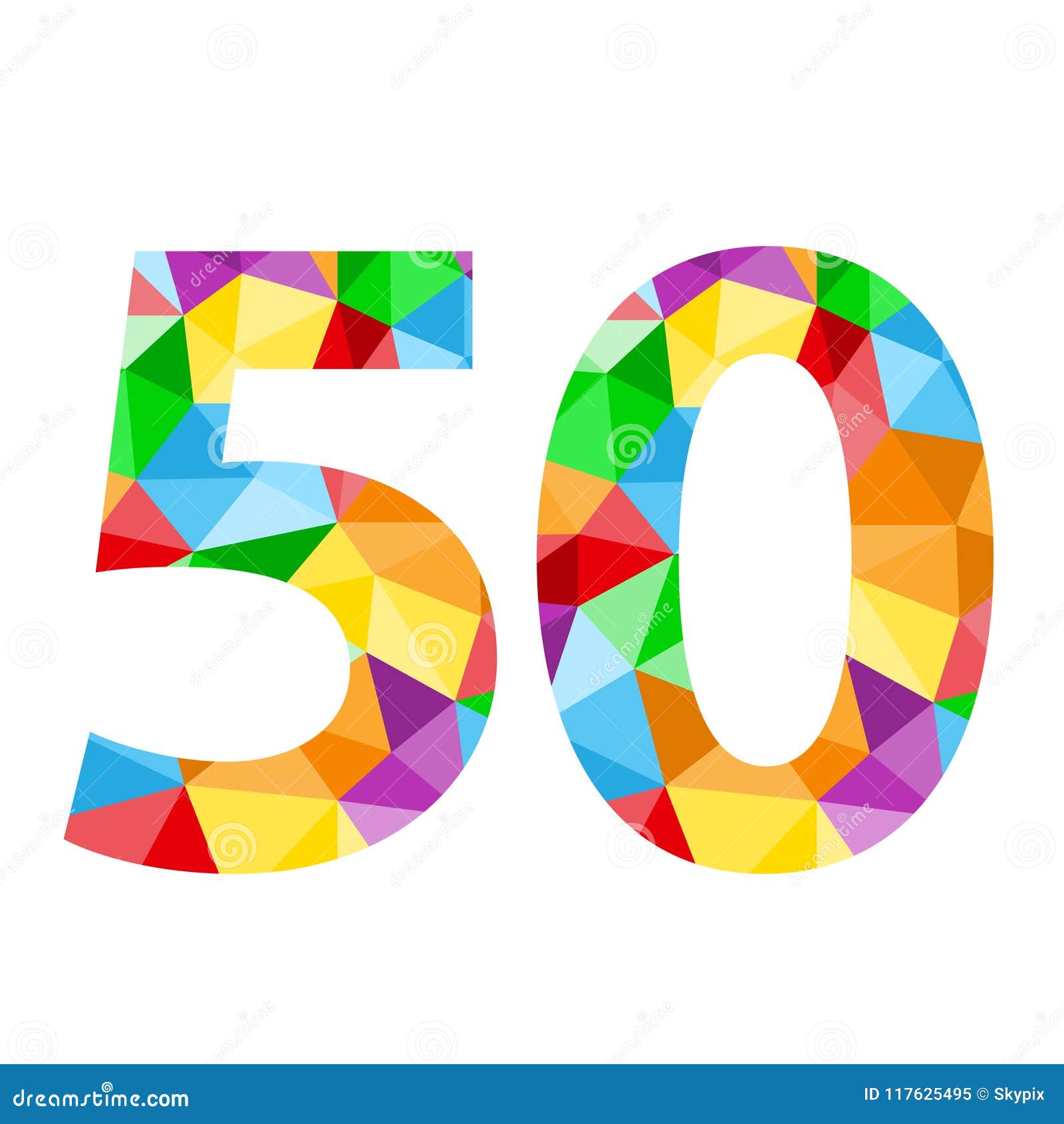Number 50 Icon with Colorful Polygon Pattern Stock Vector ... Number 50 Icon with Colorful Polygon Pattern Stock Vector ...