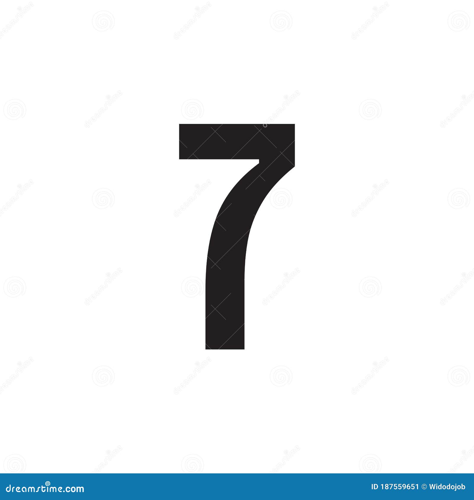 Number 7 Icon Symbol Vector Stock Vector - Illustration of anniversary ...