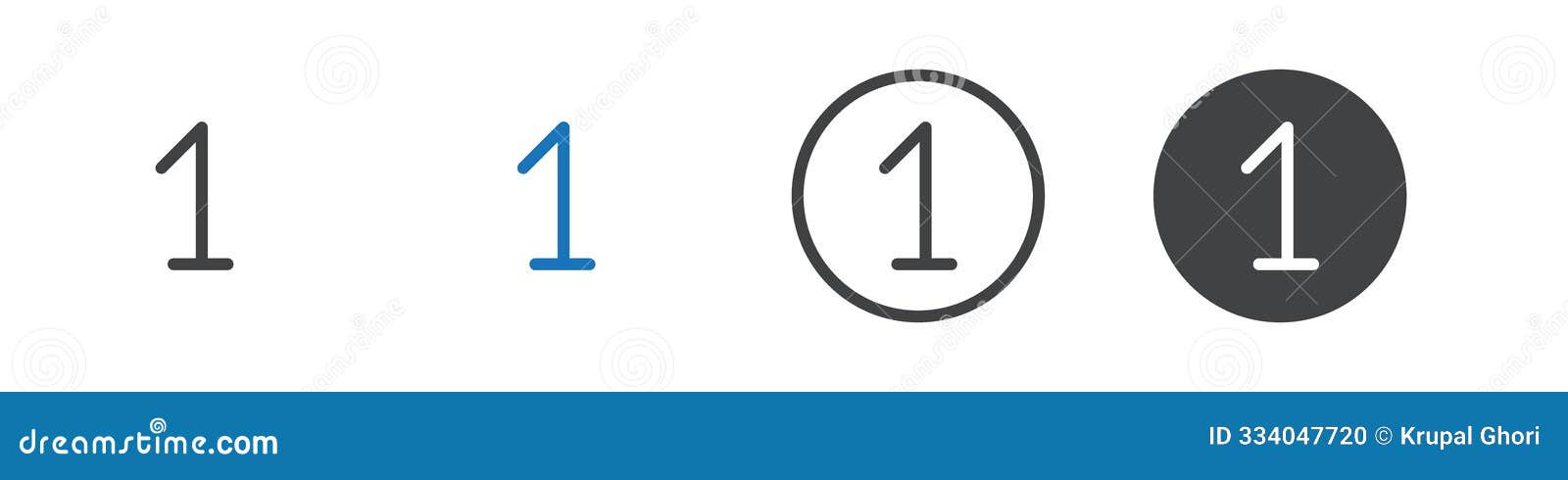 Number 1 Icon Vector Logo Outline Stock Vector - Illustration of week ...