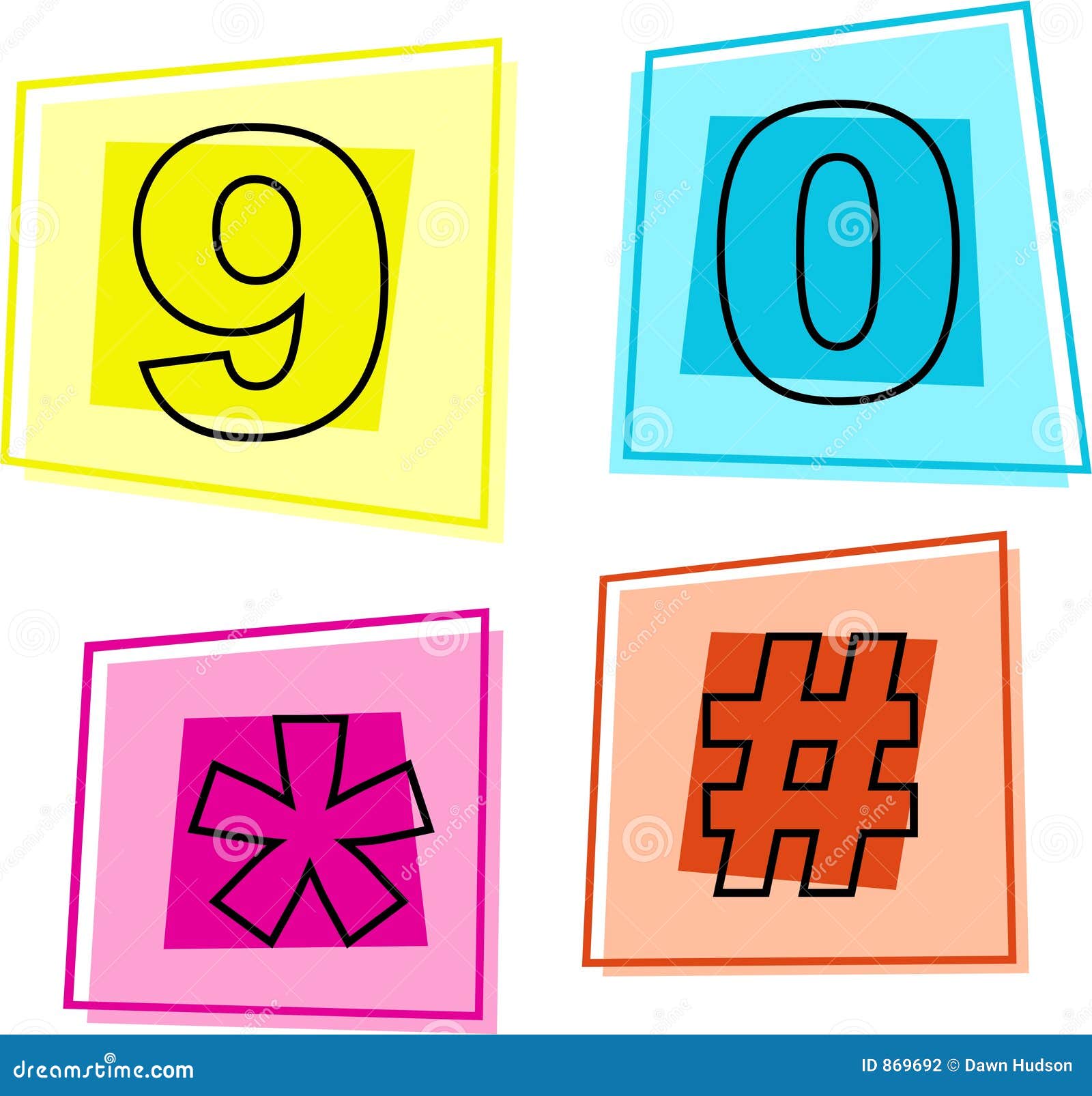 Number icons stock vector. Illustration of nine, zero, kindergarten ...
