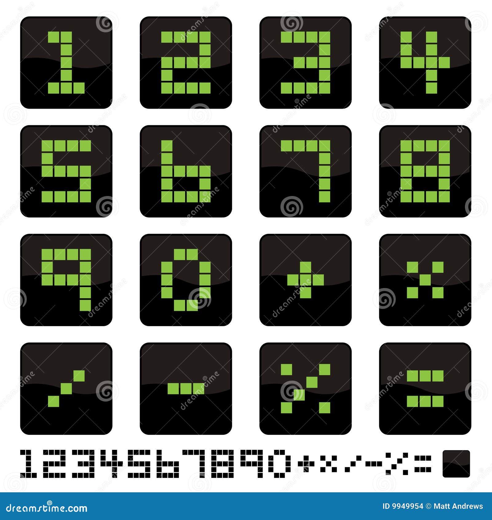 Number icons stock vector. Illustration of isolated, concept - 9949954