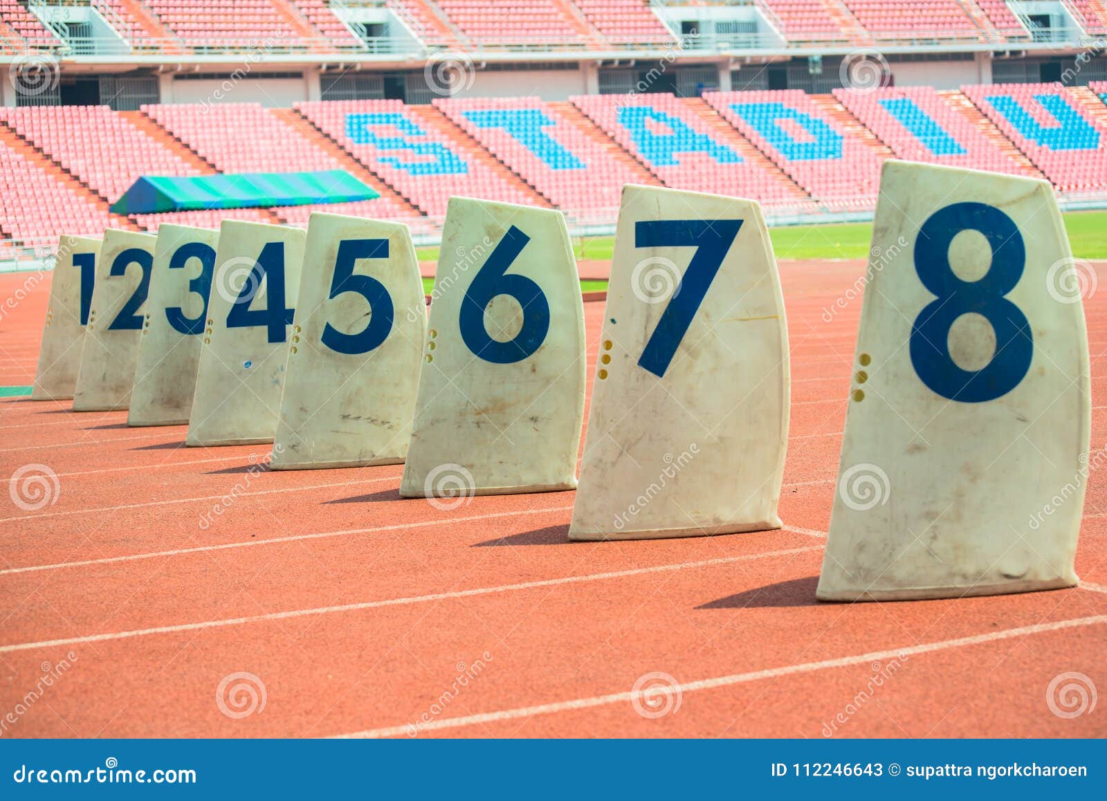 Numbered Channels in Rushing Yards Rushing. Stock Image - Image of ...