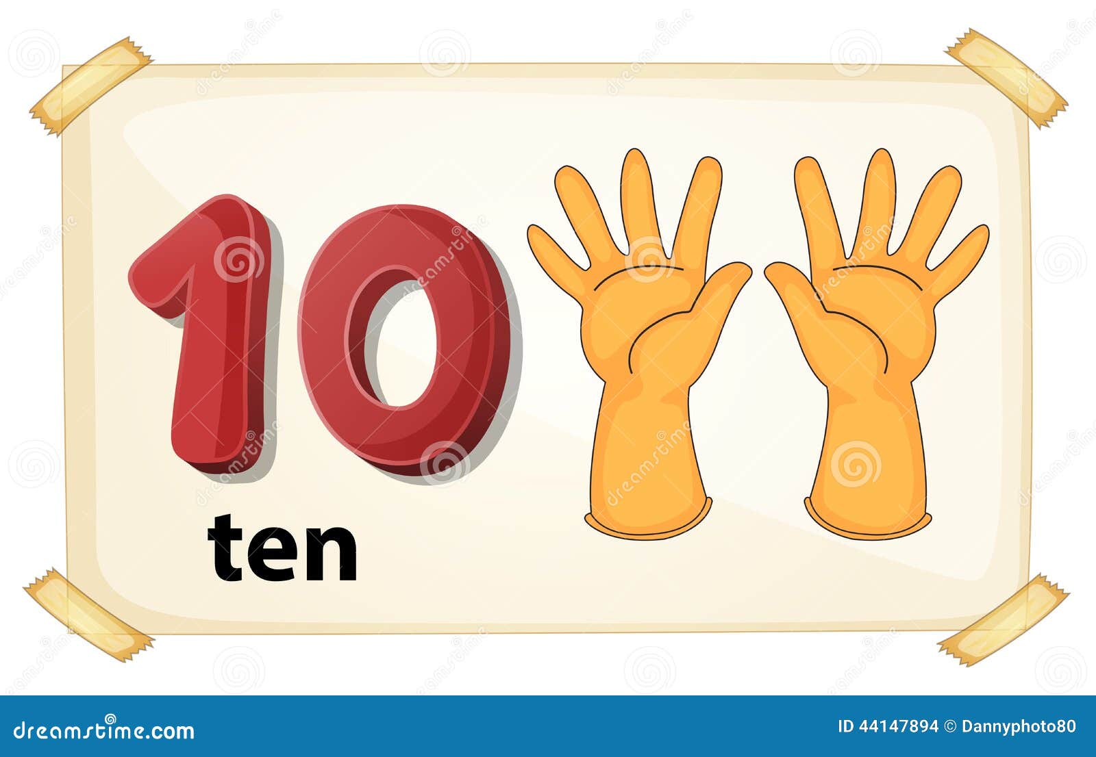 Number 10 stock vector. Illustration of teaching, sign - 44147894