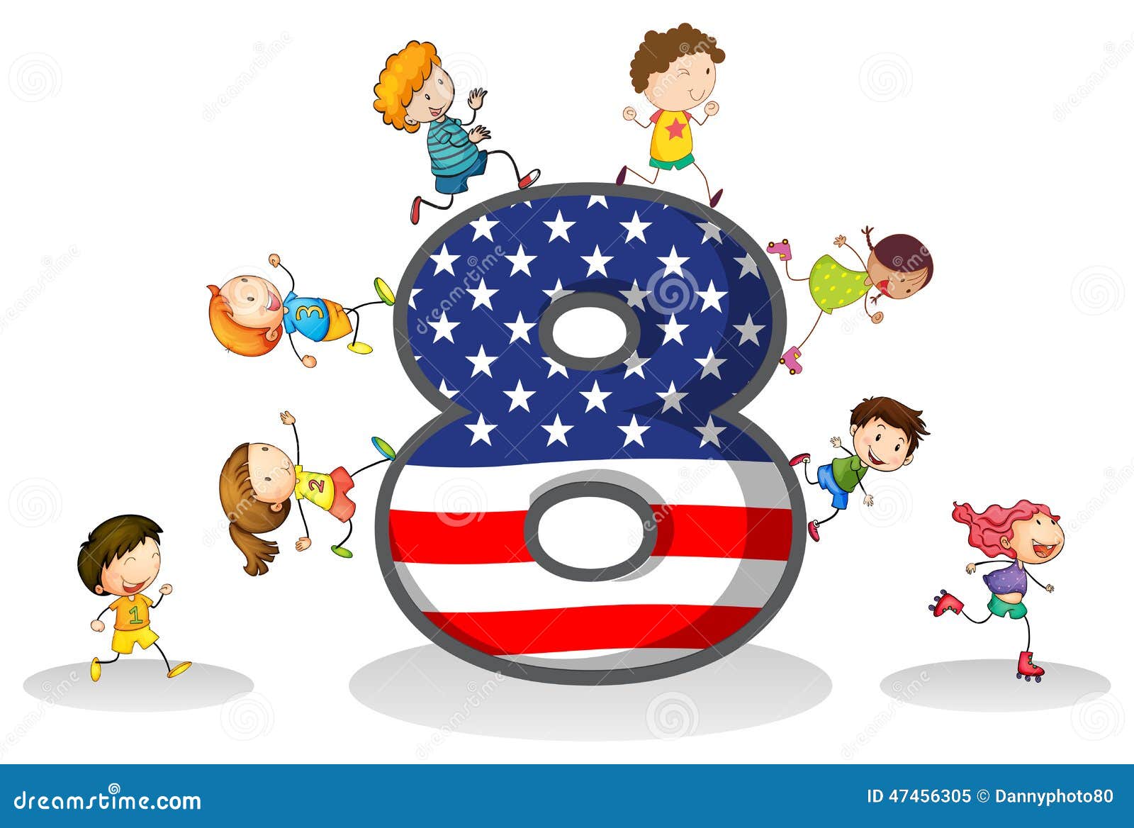 Number 8 stock vector. Illustration of background, count - 47456305