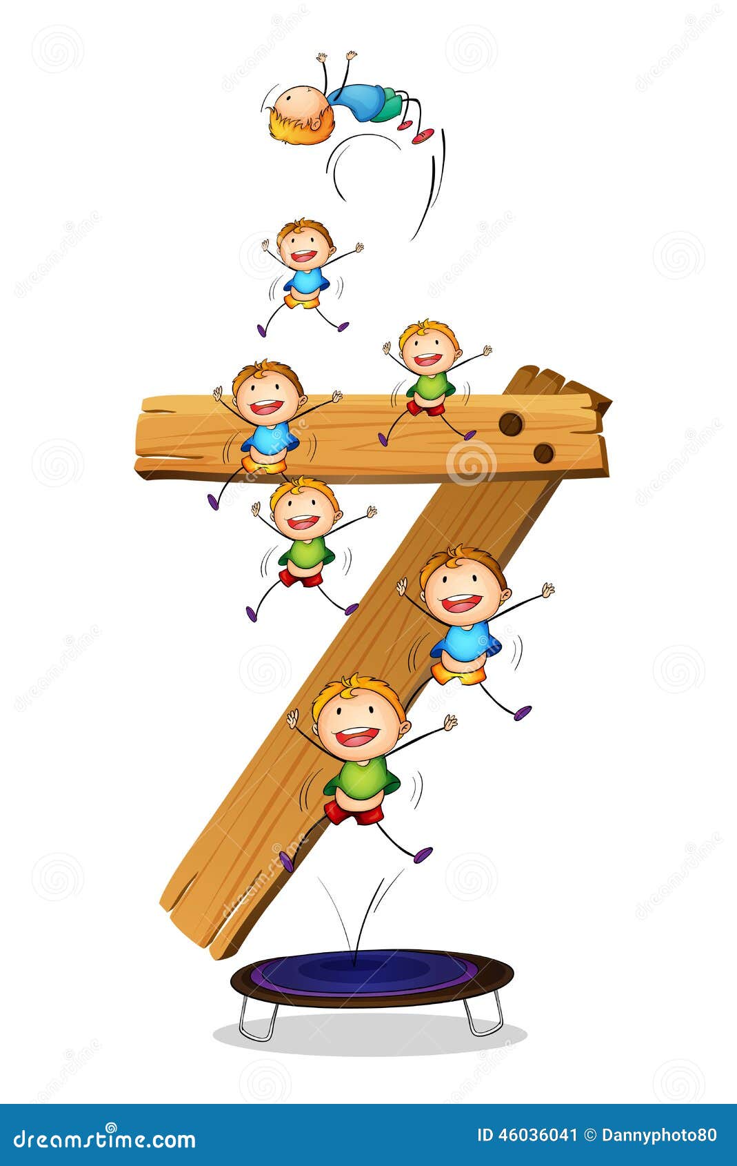 Number 7 stock vector. Illustration of letter, cartoon - 46036041