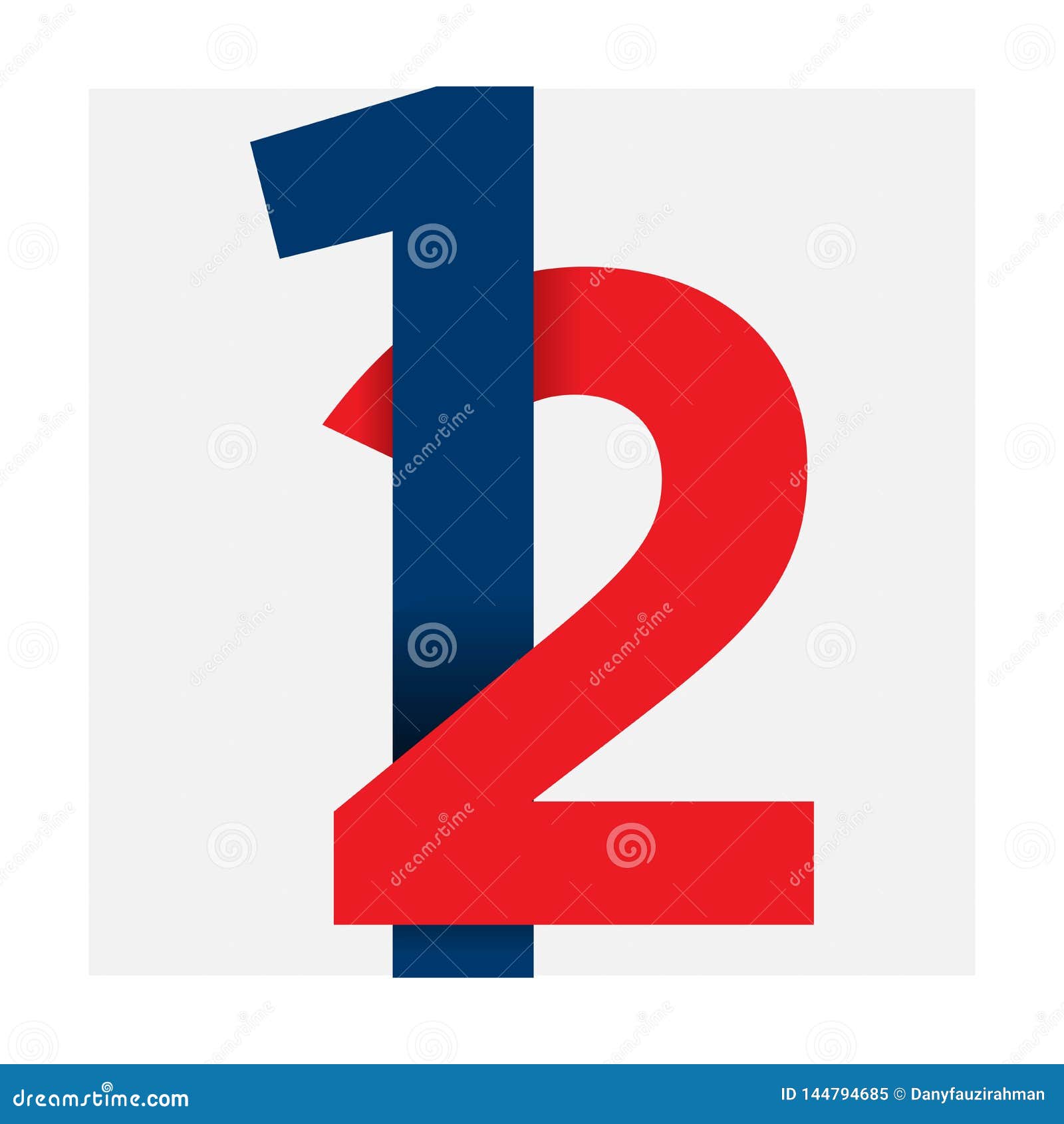 Number Illustration Isolated Logo_12 Anniversary Company Logo Stock ...