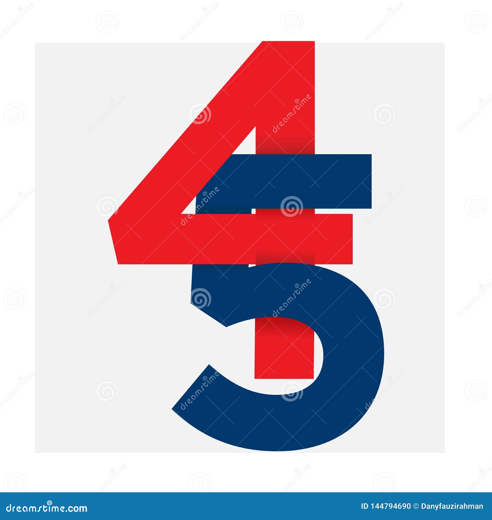 Number Illustration Isolated Logo_45 Anniversary Company Logo Stock ...