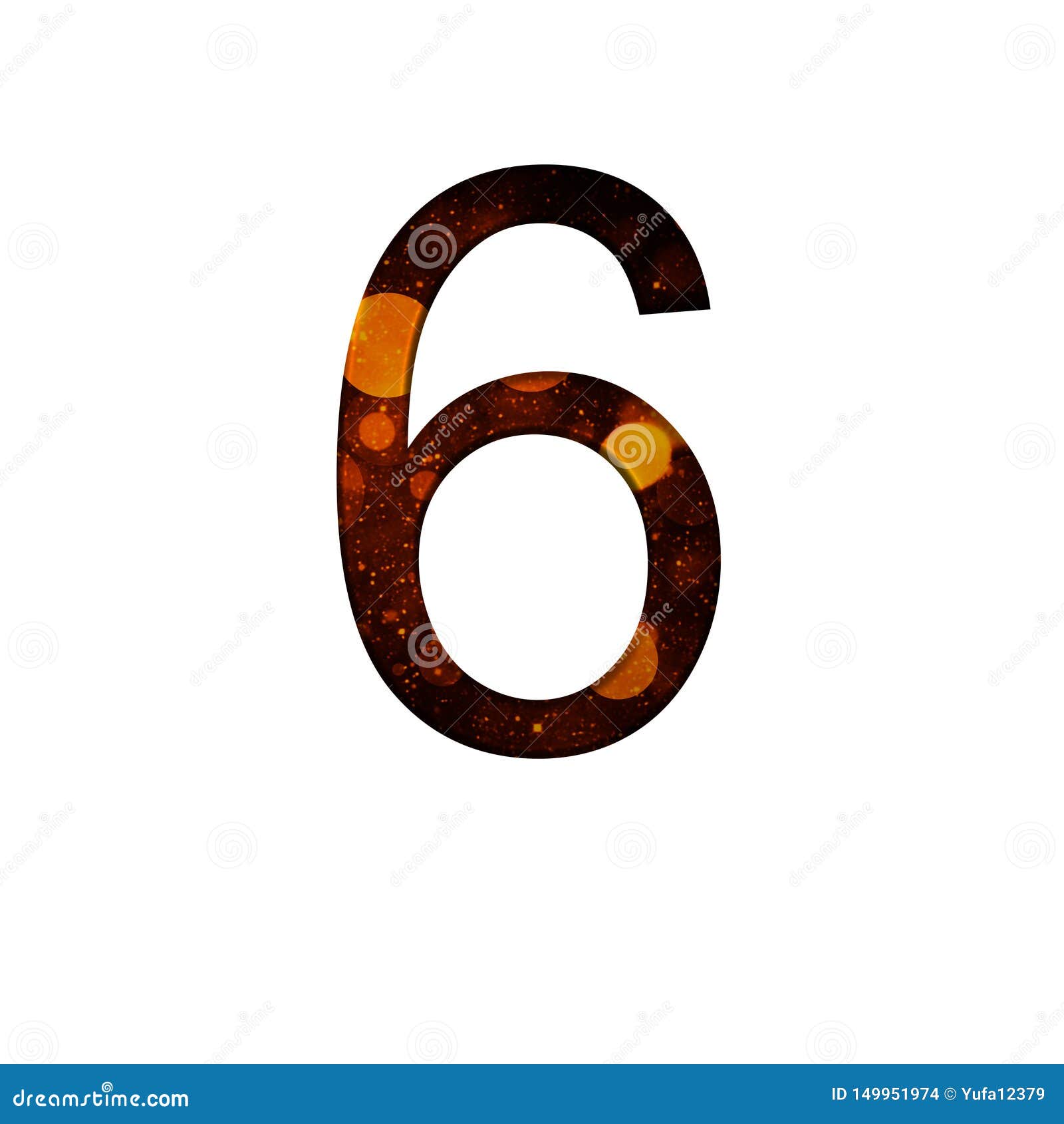 Number 9 Illustration on Isolated White Background.Abstract Alphabet ...