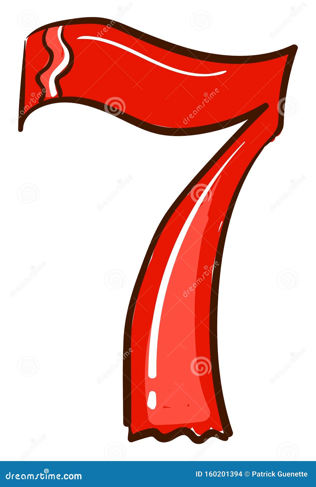 Number 7, Illustration, Vector Stock Vector - Illustration of three ...