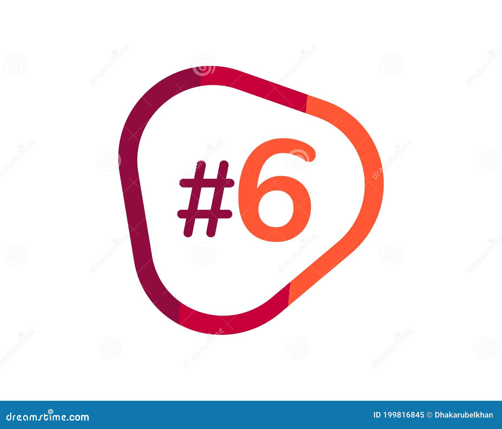 Number 6 Image Design, 6 Logos Stock Vector - Illustration of element ...