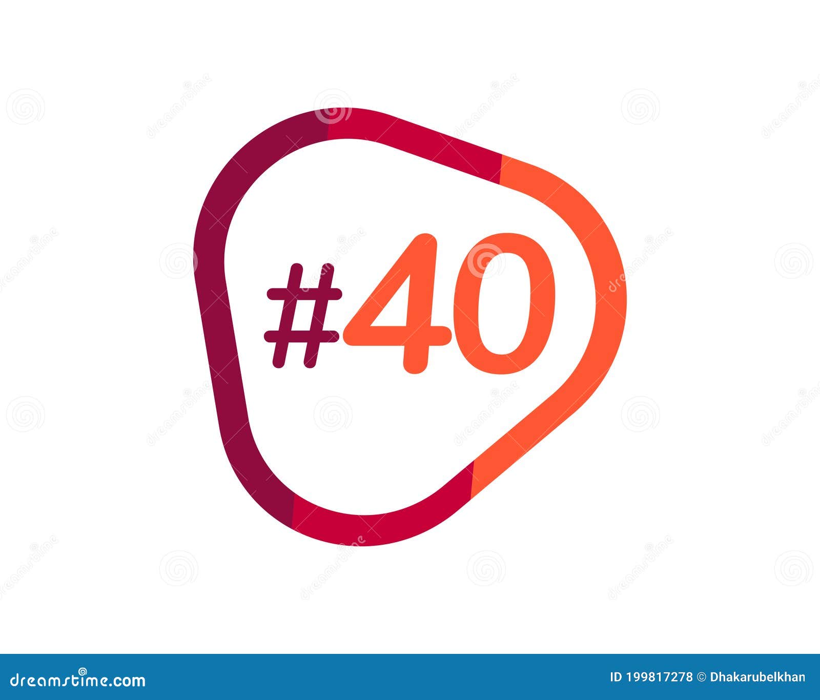 Number 40 Image Design, 40 Logos Stock Vector - Illustration of icons ...