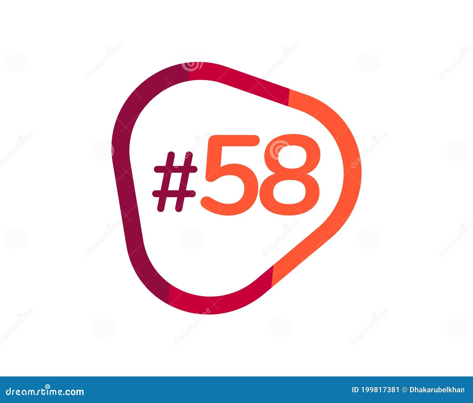 Number 58 Image Design, 58 Logos Stock Vector - Illustration of vector ...